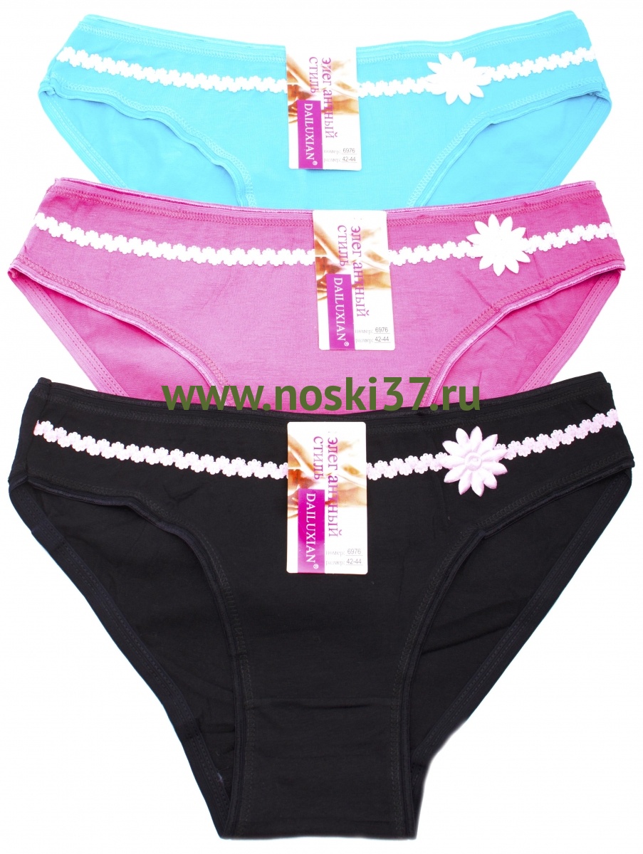 Трусы женские "DailuXian" № 6976 Черный, Розовый, Цвета в ассортименте ...